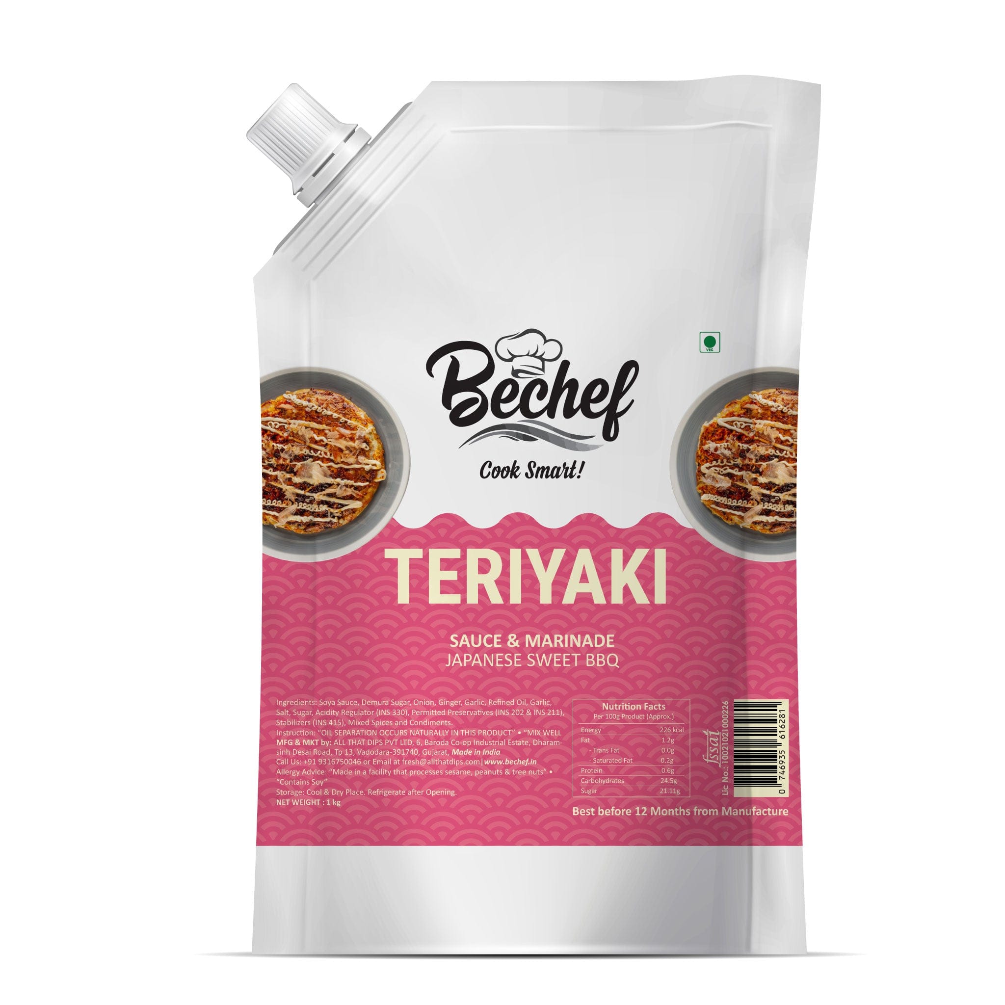 Teriyaki Sauce - Authentic Japanese Sauce : 1 KG : Bulk Pack Horeca ...
